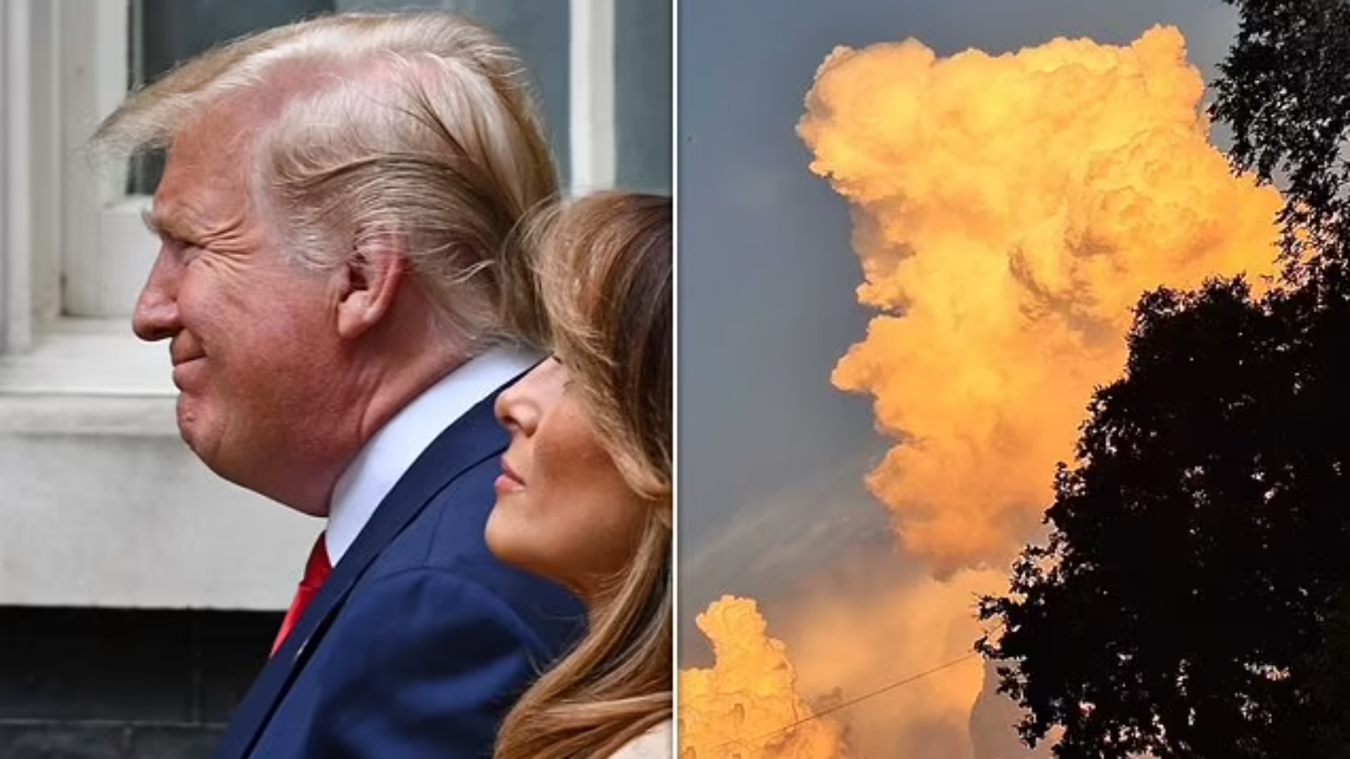 ‘Si dy pika uji’, reja mbi qiellin në Londër që duket si Donald Trump ...