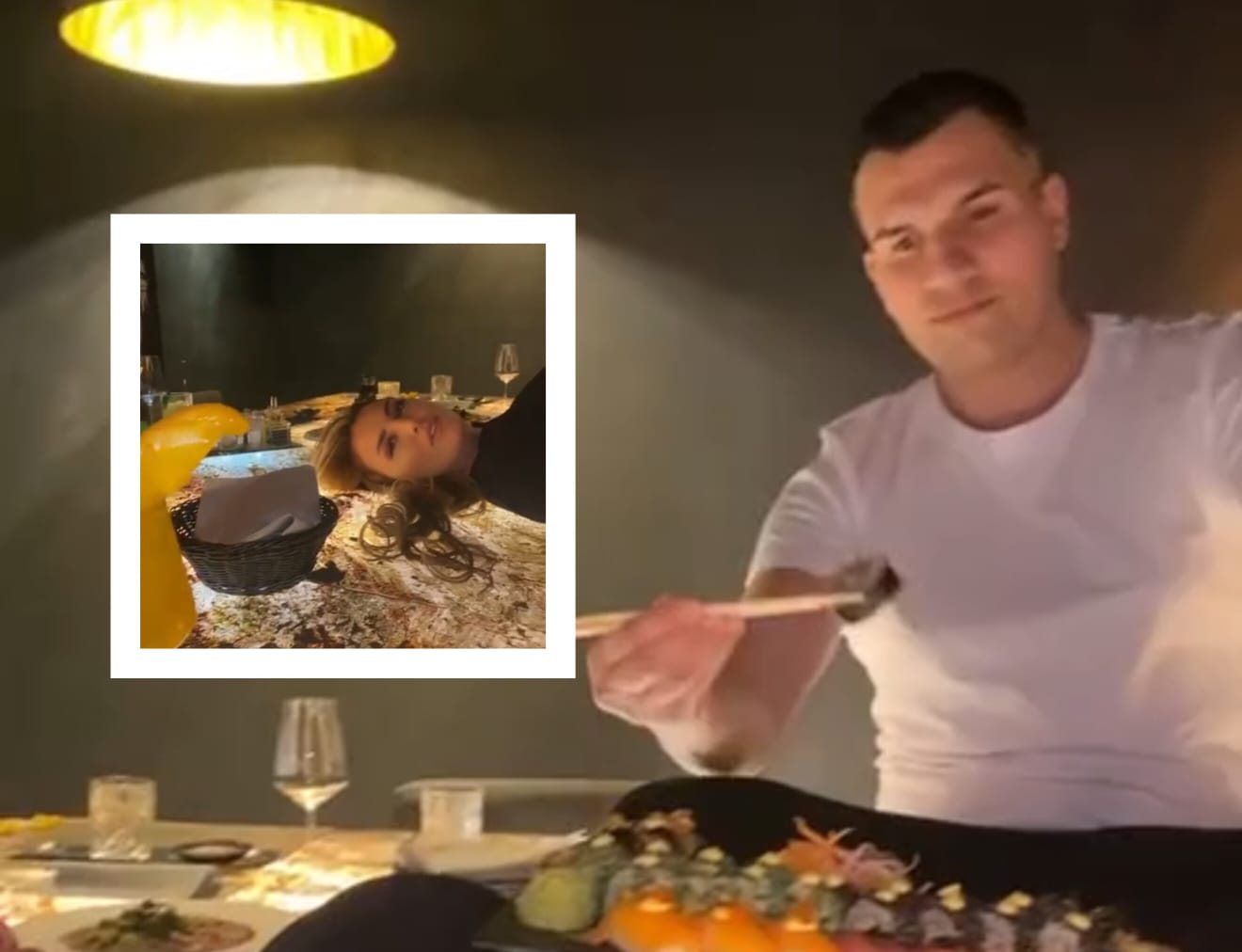 Një pjatë e servirur mbi trupin e saj në tavolinë, habit Genta Ismajli ...